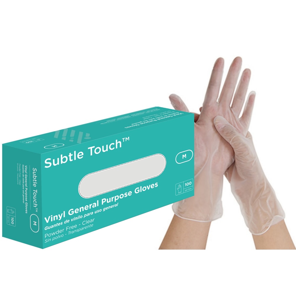 GuestSupply US | Subtle Touch Vinyl Gloves Powder Free, Clear, Medium